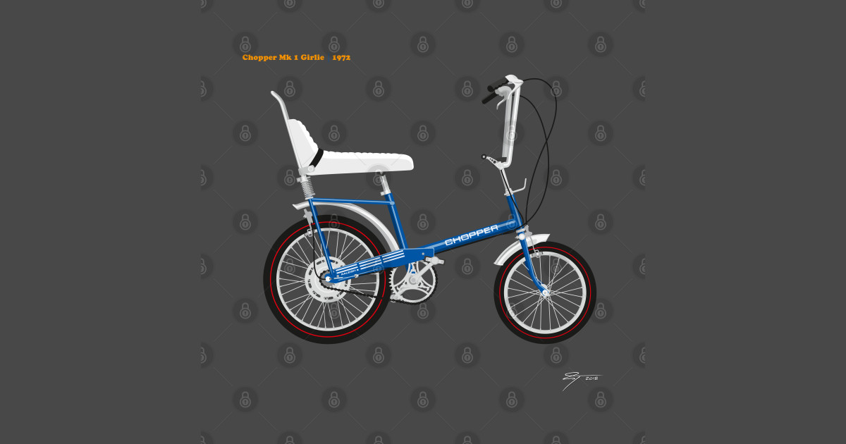 Raleigh Chopper Mk 1 Girlie Horizon Blue - Raleigh Chopper - T-Shirt ...