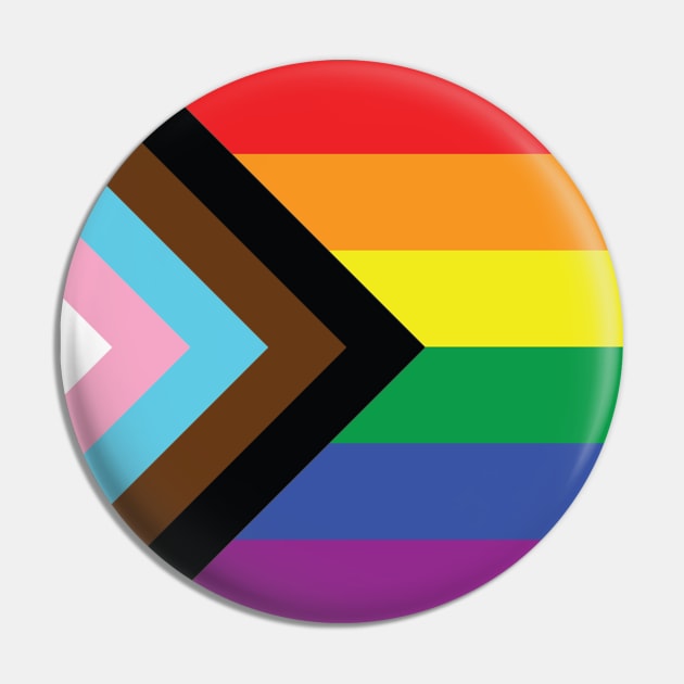 Progress Pride Flag - Lgbt - Pin | TeePublic