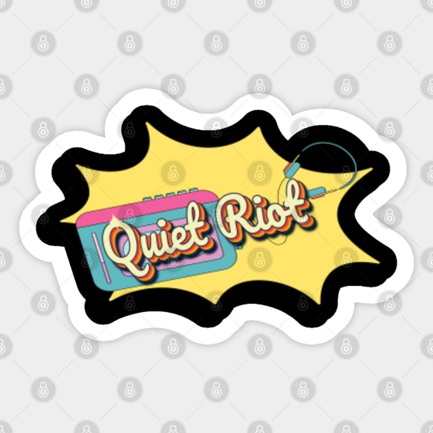 retrocartoon - quiet riot - Quiet Riot - Sticker | TeePublic