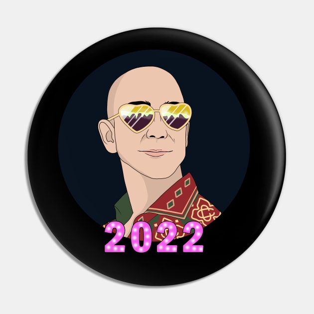 Jeff Bezos - Crazy disco party - Jeff Bezos Weed - Pin | TeePublic