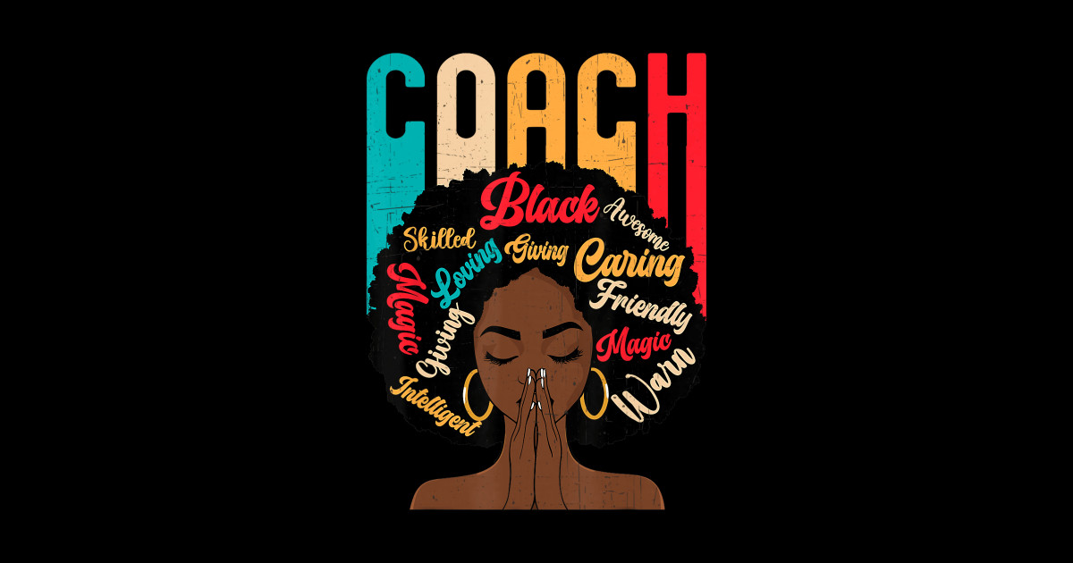 Coach Afro African American Women Illustration Honoring Leadership And ...