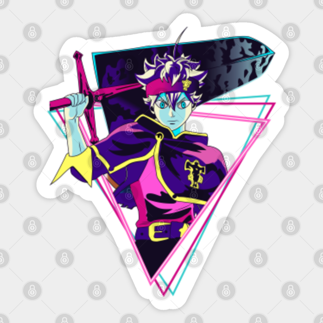 Black Clover - Asta Retro design - Black Clover - Sticker | TeePublic