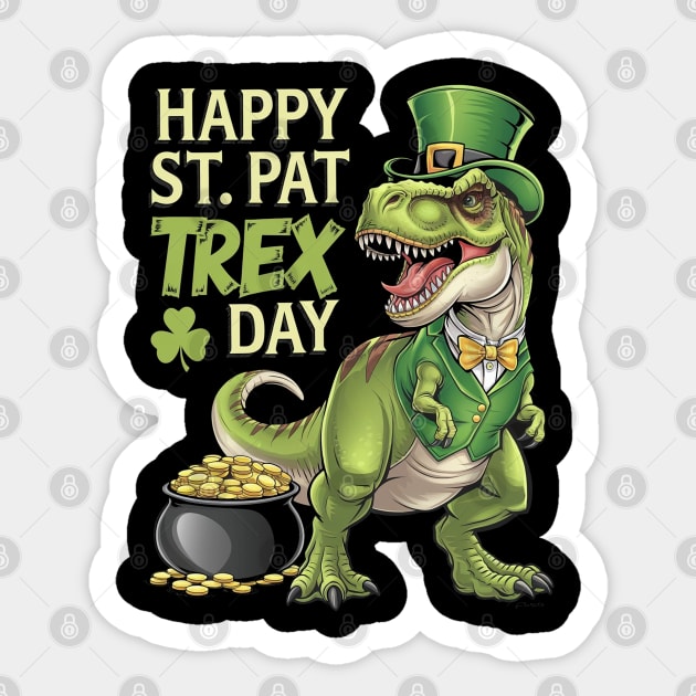 Kids Happy St Pat T Rex Day Dinosaur T Rex Patricks Day Boys Kids - St ...