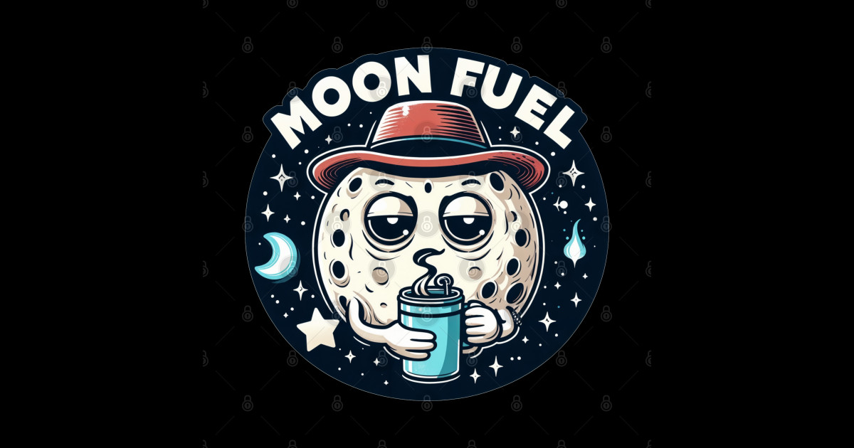Moon Fuel Cowboy - Fun Outer Space Design - Moon Fuel Cowboy - Sticker ...