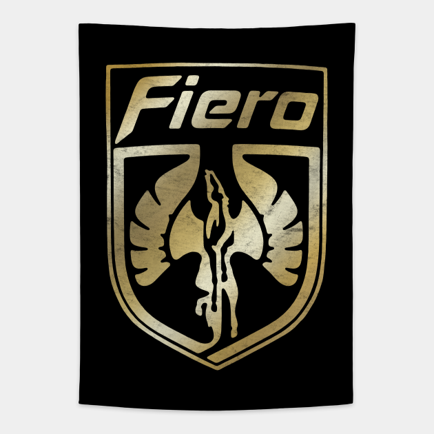 Gold Pontiac Fiero Logo - Fiero - Tapestry | TeePublic