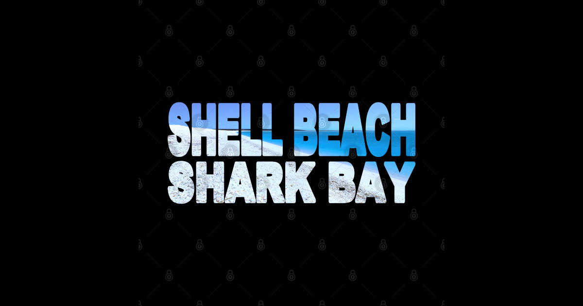 SHELL BEACH Shark Bay - Western Australia - Shell Beach - Sticker ...