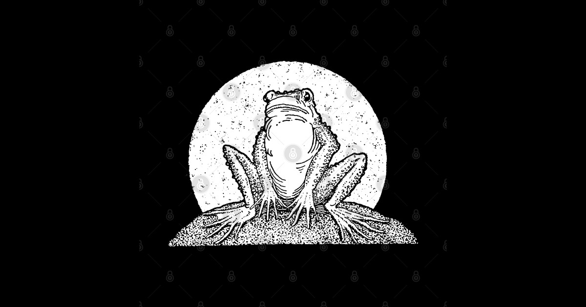 Sad Frog Sitting In Vintage Outline, Cottagecore Toad, Cute Romantic ...