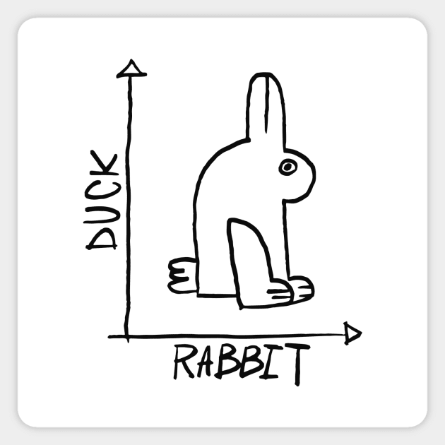 Duck Rabbit optical illusion - Duck Rabbit Optical Illusion - Sticker ...