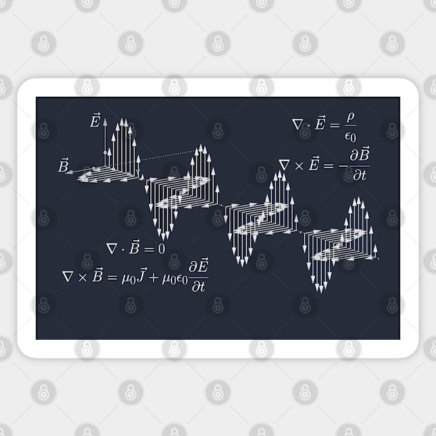 Electromagnetic Waves - Equations - Sticker | TeePublic