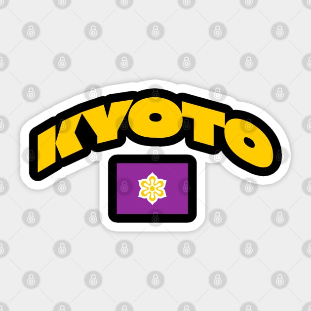 Kyoto, Japan City Flag - Kyoto Japan - Sticker | TeePublic