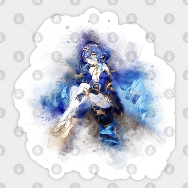 Layla - Genshin Impact (Watercolor) - Layla - Sticker | TeePublic