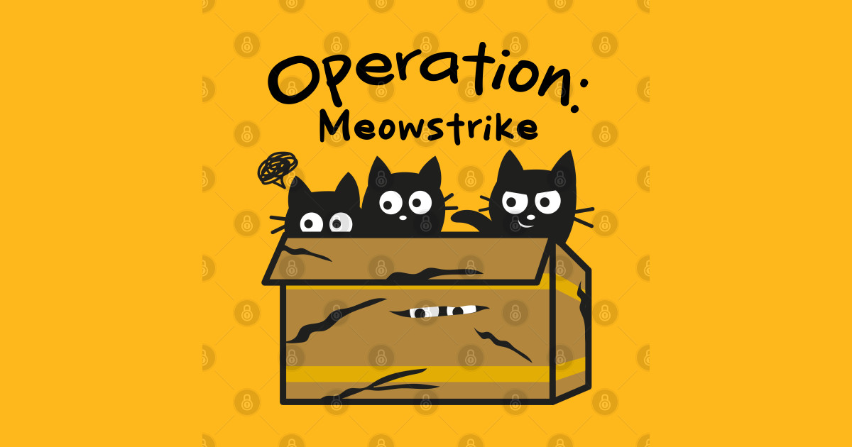 Operation: Meowstrike – Funny Stealth Cat Cartoon T-Shirt - Cat Lover ...