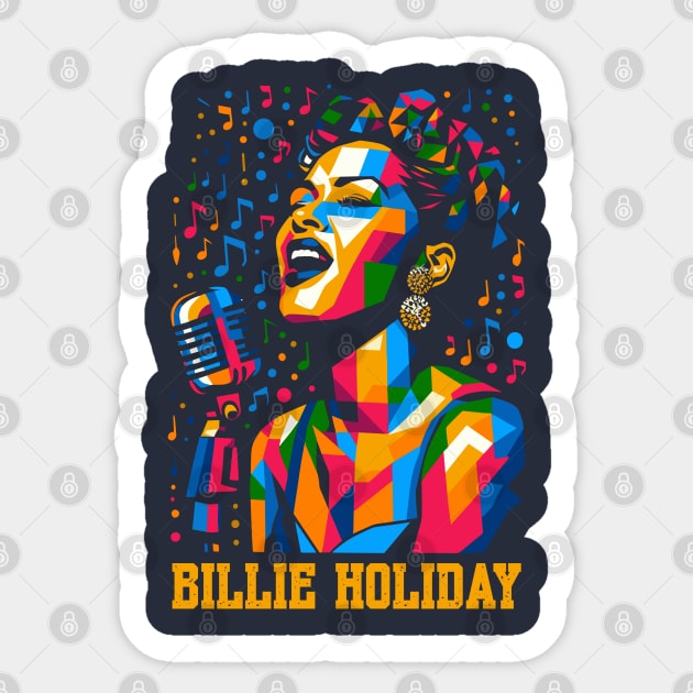 Queen Billie WPAP - Billie Holiday - Sticker | TeePublic
