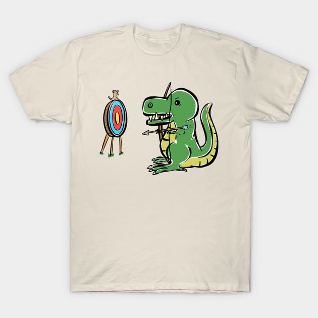 Tyrannosaurus Dinosaur Dino Archer Archery Cartoon Cute Character ...