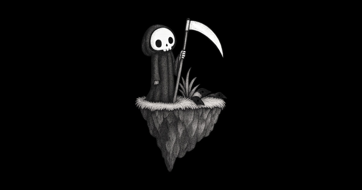 Reaper on floating island - Reaper - Posters and Art Prints | TeePublic
