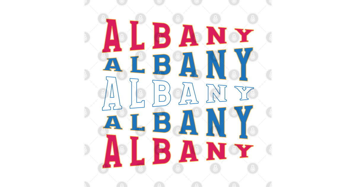 TEXT ART USA ALBANY - Albany - T-Shirt | TeePublic