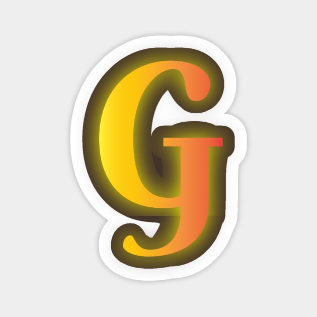 Letter G Letter Art - Letter G Letter Art - Sticker | TeePublic