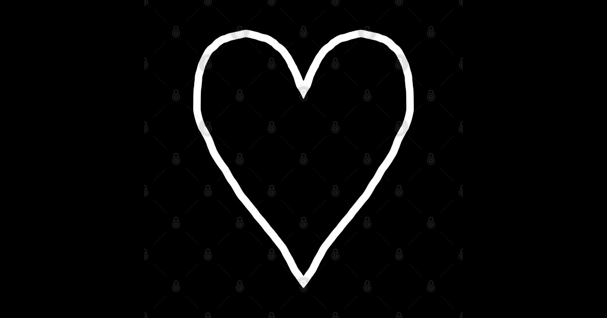 White Line Heart for Valentines Day - Valentine Day - T-Shirt | TeePublic