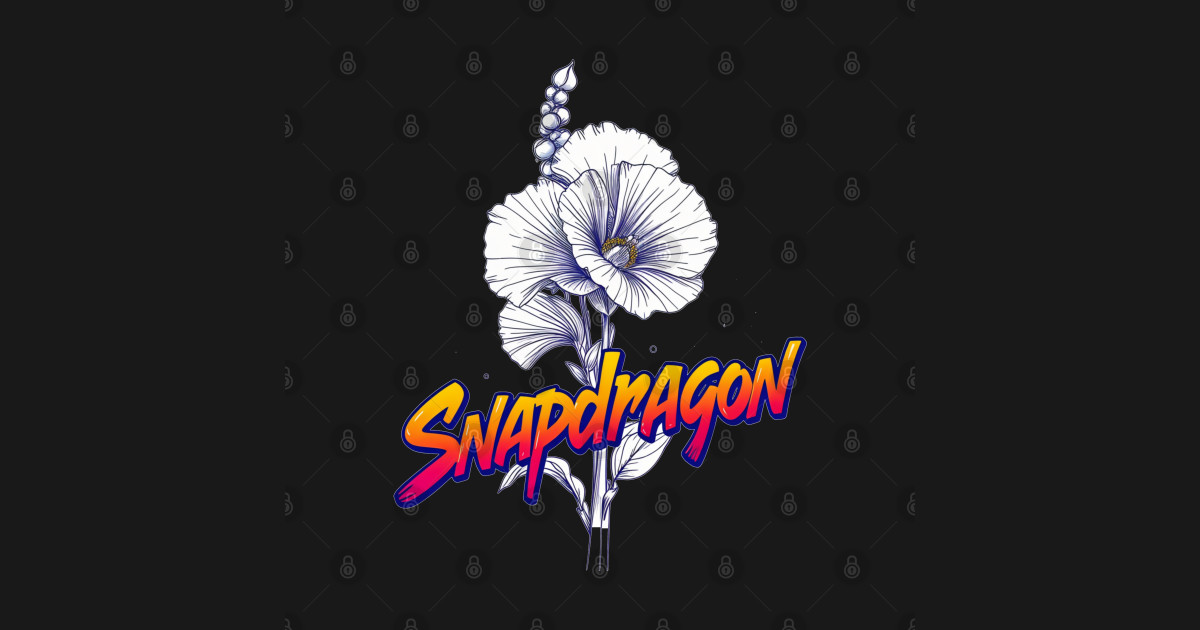 Vibrant Snapdragon Art - Bold Floral Illustration - Snapdragon Flower ...