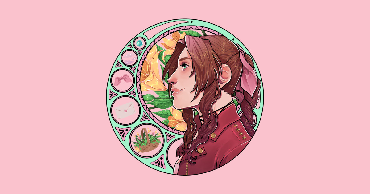 Aerith Nouveau - Ffvii - T-Shirt | TeePublic
