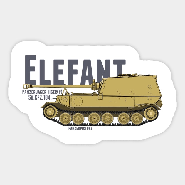 Elefant Tank Destroyer - Tank - Sticker | TeePublic