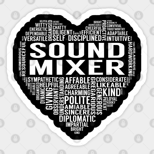 Sound Mixer Heart - Sound Mixer - Sticker | TeePublic