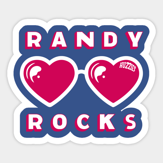 Randy Rocks with Glasses - Huzz - Sticker | TeePublic