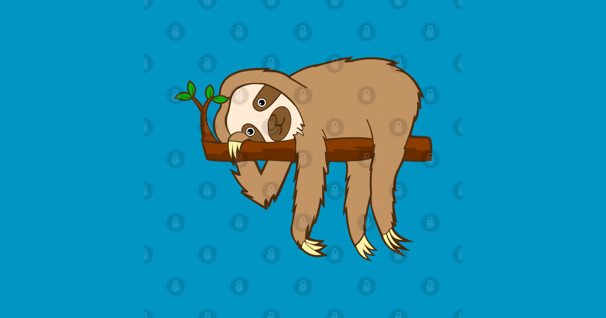 Cute lazy sloth - Sloth - T-Shirt | TeePublic