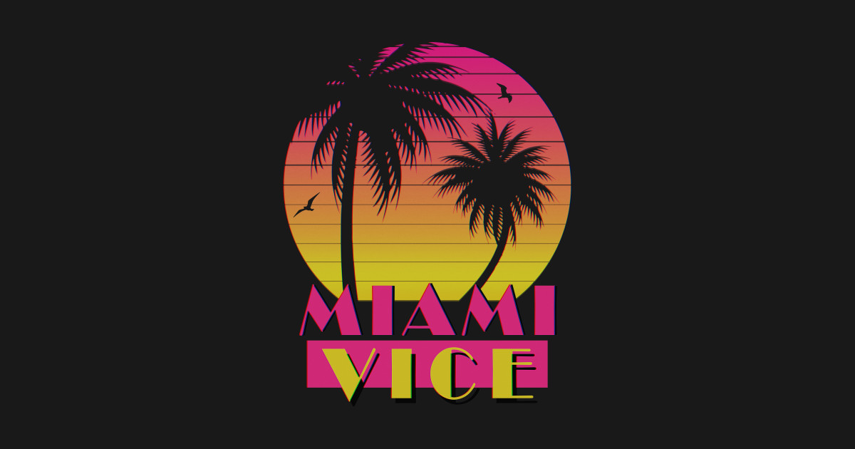 Miami Vice - VHS Sunset - Miami Vice - Sticker | TeePublic