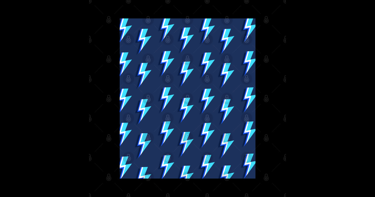 Blue Lightning Bolts Pattern - Lightning Bolts - Sticker | TeePublic