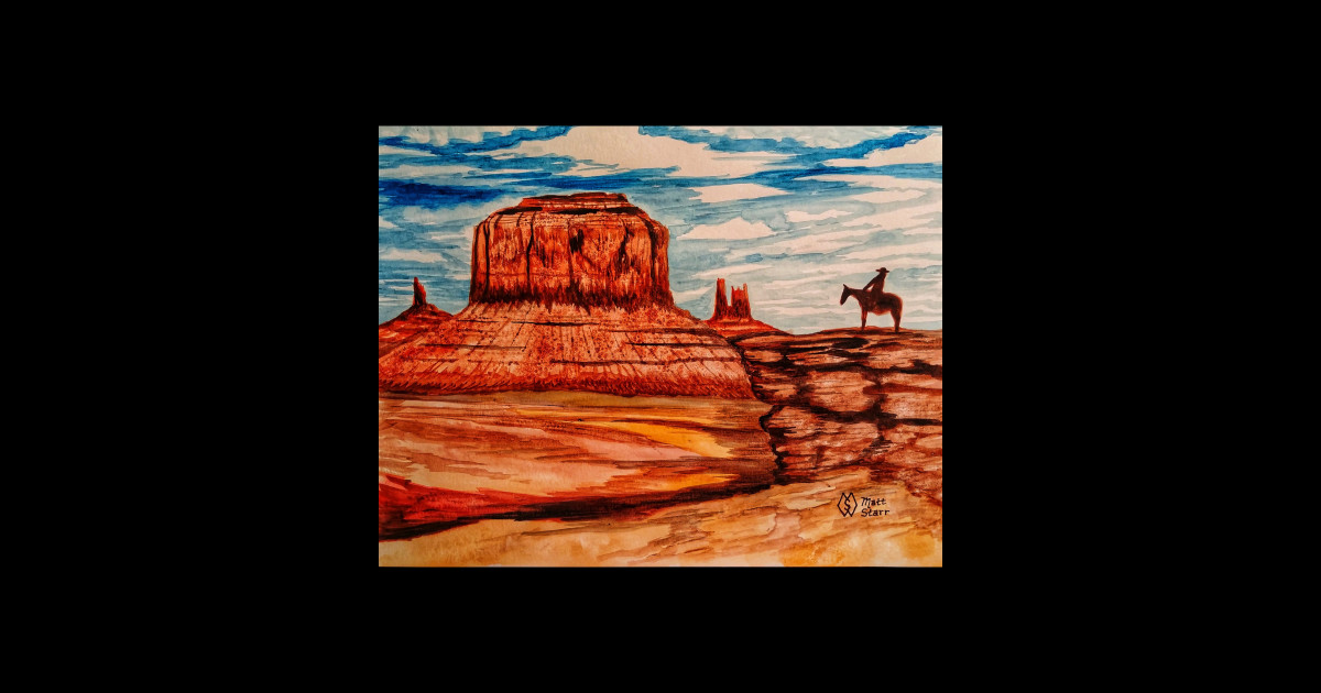 Monument Valley Scenic View - Monument Valley - Sticker | TeePublic