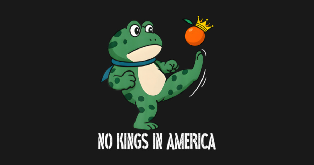 No Kings Frog - Funny Vintage Frog - T-Shirt | TeePublic