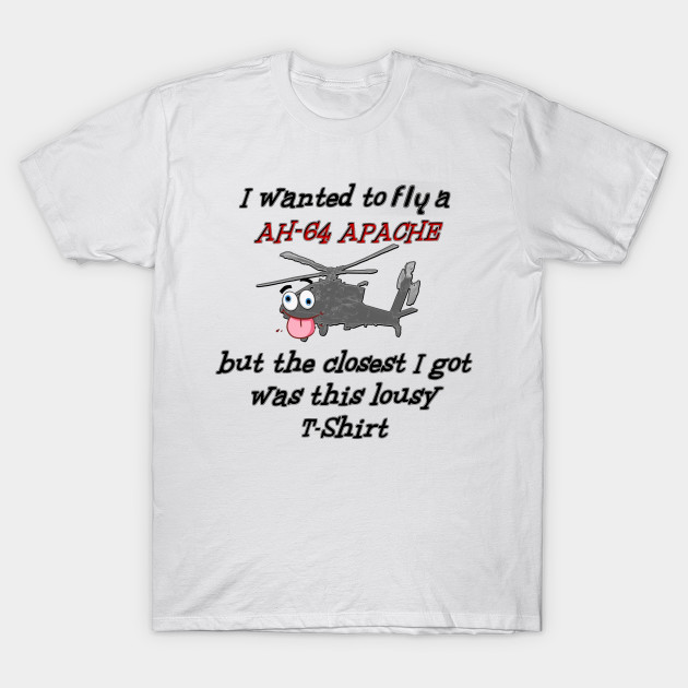 Funny AH-Apache - Humour Cartoon - T-Shirt | TeePublic