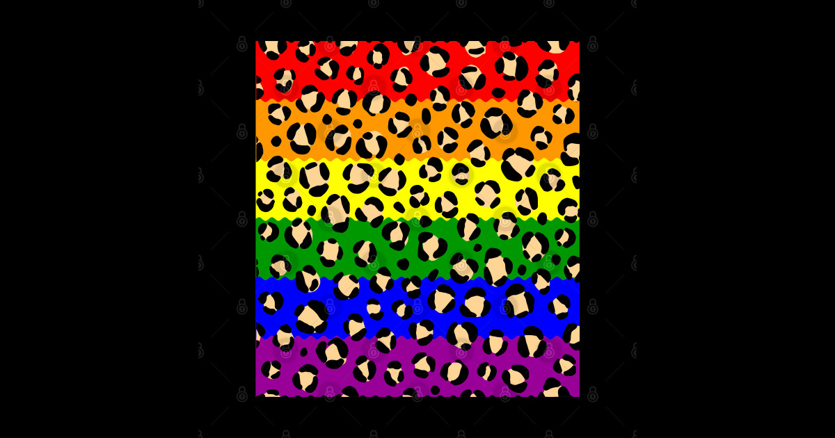 LGBT Pride Flag ripples, leopard pattern - Lgbt Pride Flag Ripples ...