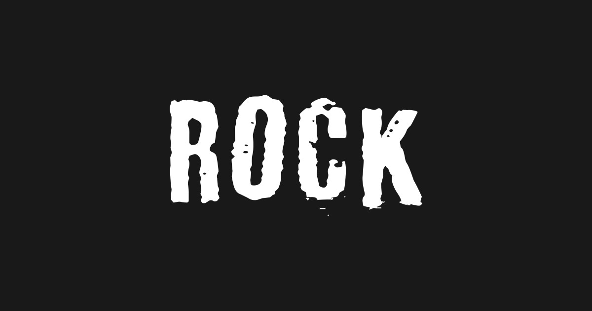 distorted rock logo - Rock - T-Shirt | TeePublic