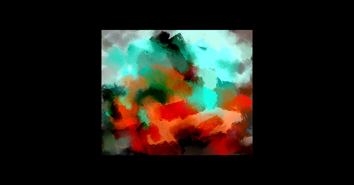 Colourful art expressionism - Colourful - Sticker | TeePublic