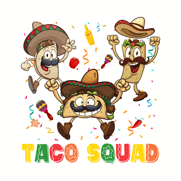 Taco Squad Mexican Party Let's Fiesta Cinco De Mayo - Taco - Hat ...