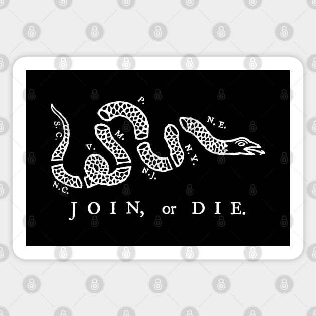 Join or Die - History - Sticker | TeePublic