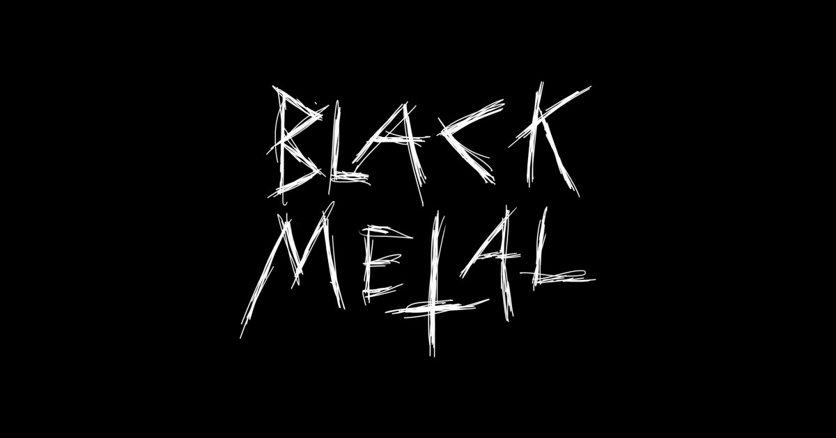 Dark and Gritty BLACK METAL text version 2 - Black Metal - Sticker ...