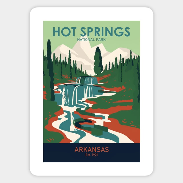 HOT SPRINGS NATIONAL PARK - Hot Springs National Park - Sticker | TeePublic