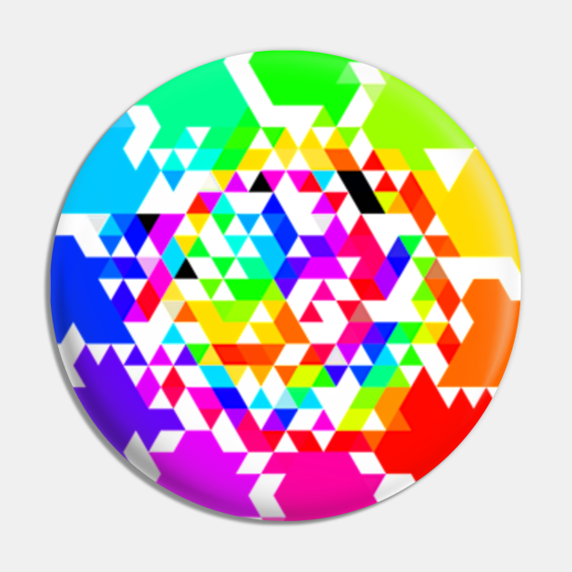 Geometric Color Wheel - Geometric Art - Pin | TeePublic