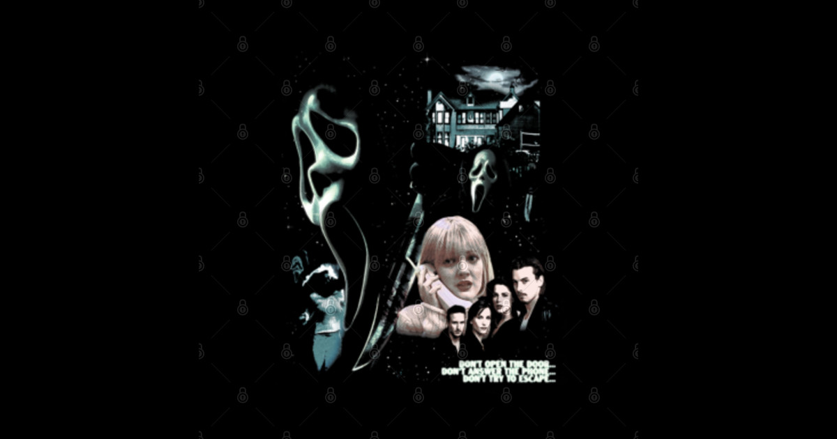 Scream Don't Open The Door - Scream Movie - Sticker | TeePublic