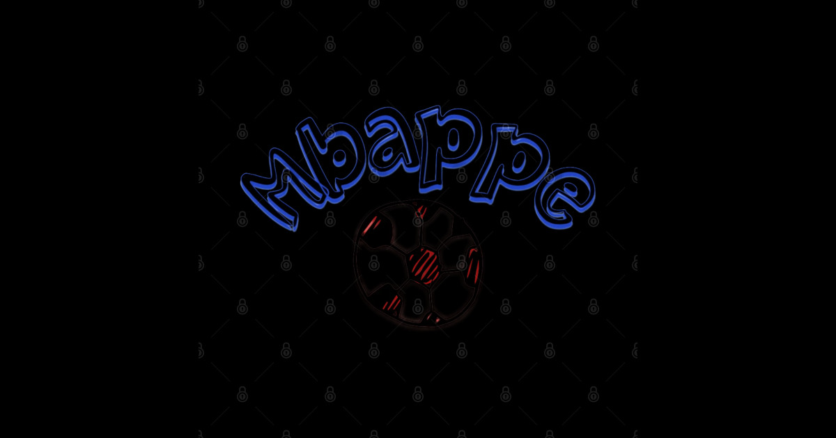 Mbappe text + Soccer ball - Mbappe - Sticker | TeePublic