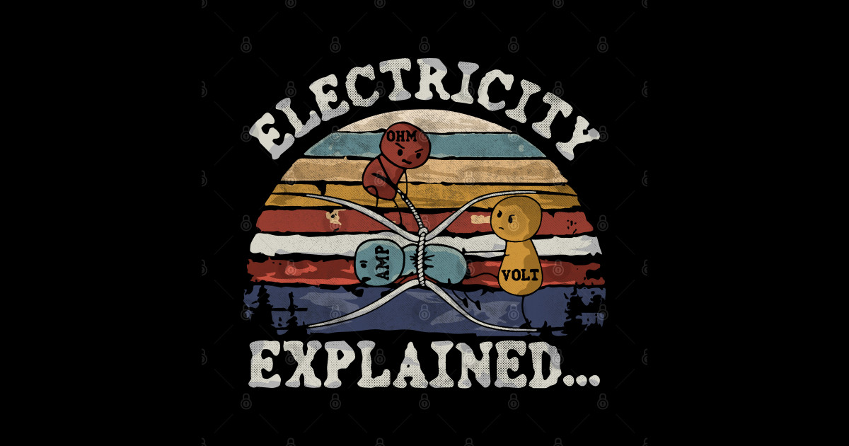 NEW COLOR ELECTRICITY EXPLAINED - Vintage - Sticker | TeePublic