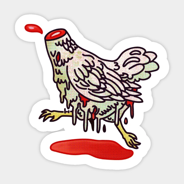 Headless Chicken Panic - Chicken - Sticker | TeePublic