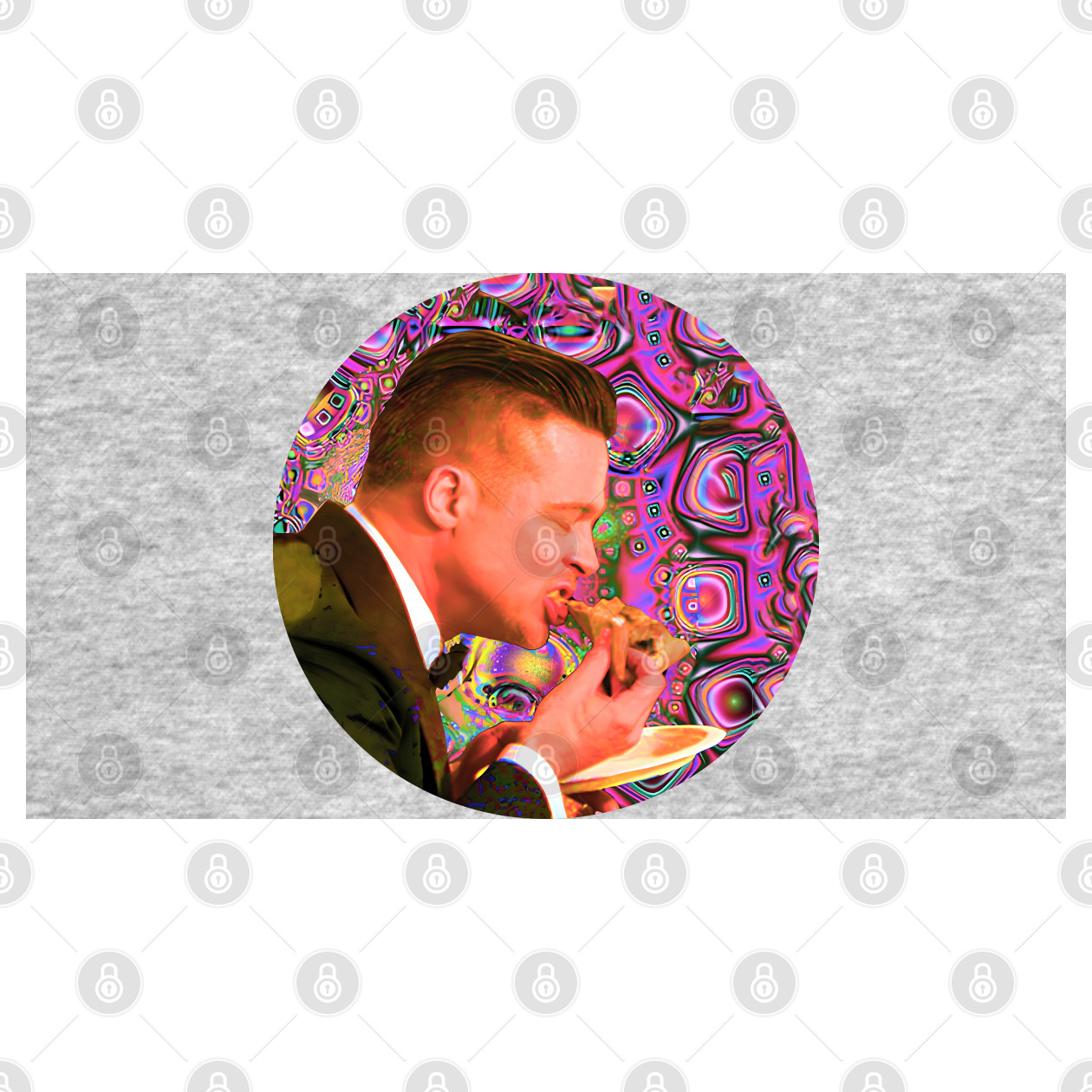 Brad Pitt eating magic pizza - Brad Pitt - T-Shirt | TeePublic