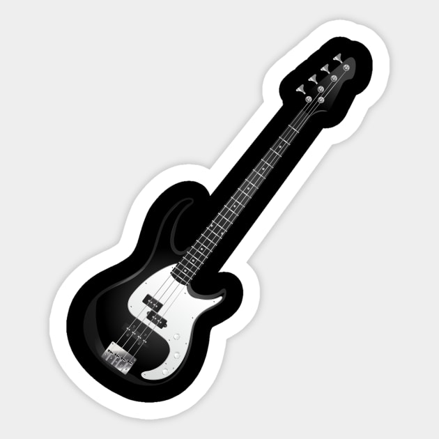 Electric Bass - Electric Bass Guitar - Sticker | TeePublic
