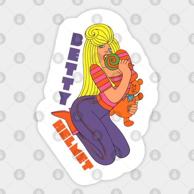 Helmet - Betty - Original Retro Fan Design - Helmet - Sticker | TeePublic