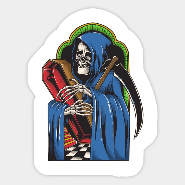 the gates of death - Death Before Decaf - Sticker | TeePublic