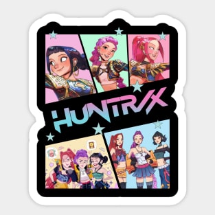 Huntrix Girls Kpop Demon Hunters Vint Stickers for Sale | TeePublic